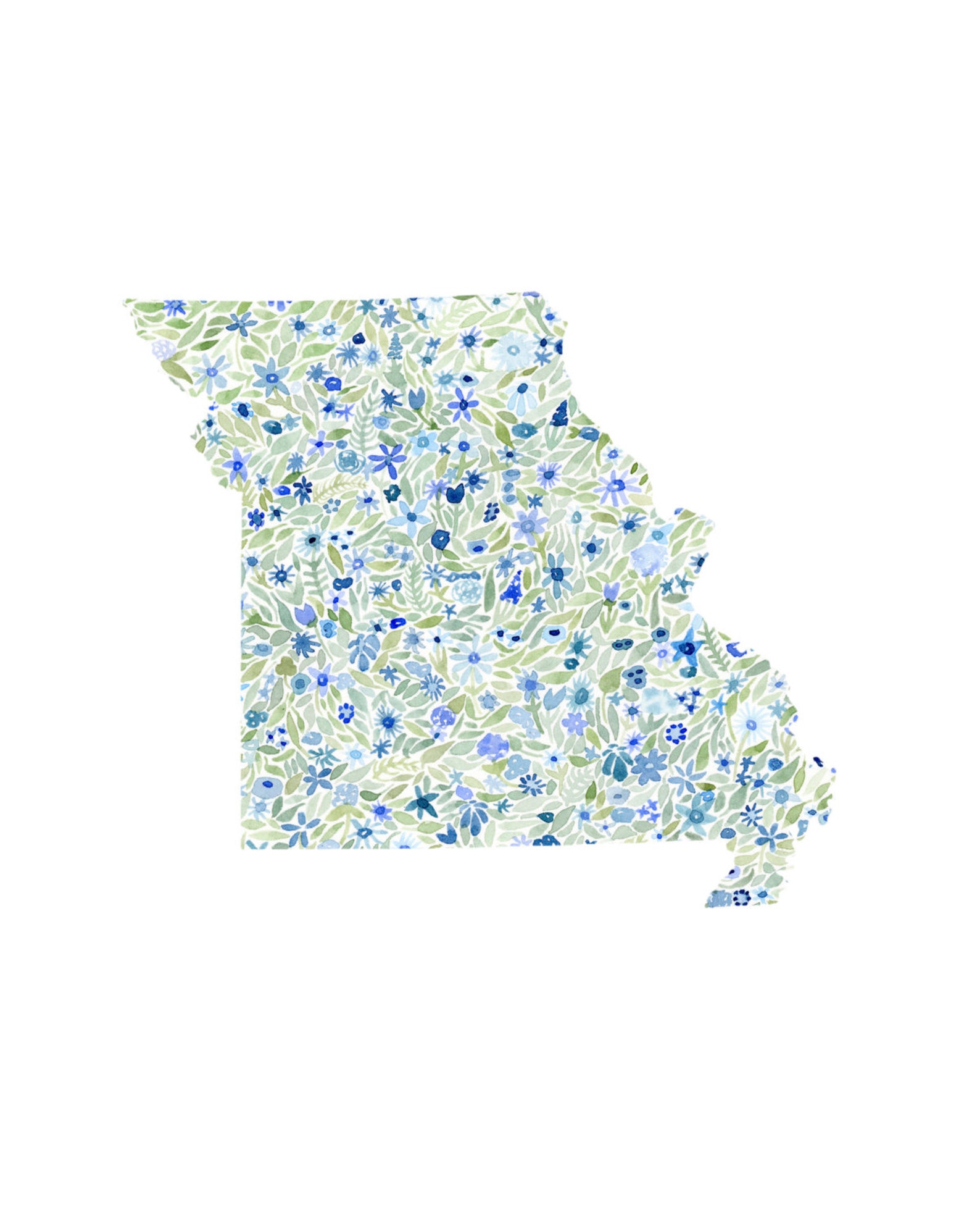 Missouri Watercolor Art Print Custom Missouri Artwork - Etsy