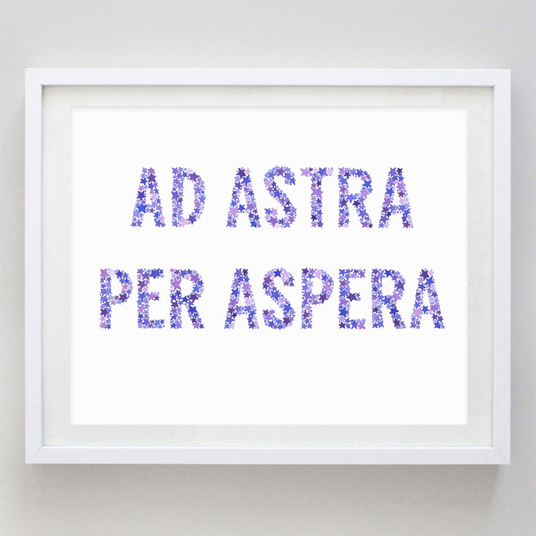 Ad Astra per Aspera Starts Watercolor Art Print - Etsy