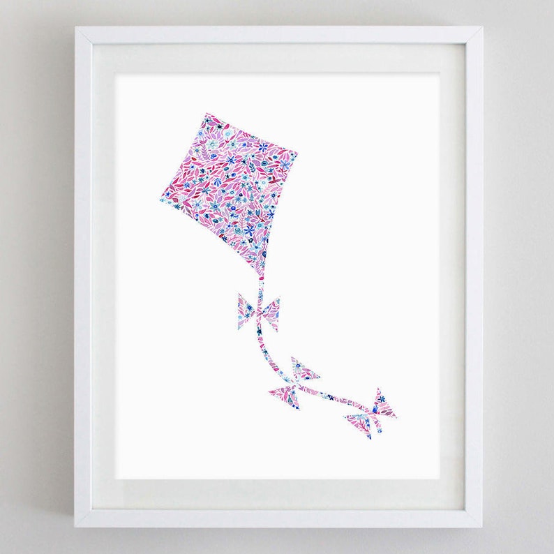 Kite Art Print Custom Kite Artwork Kite Painting Kite - Etsy