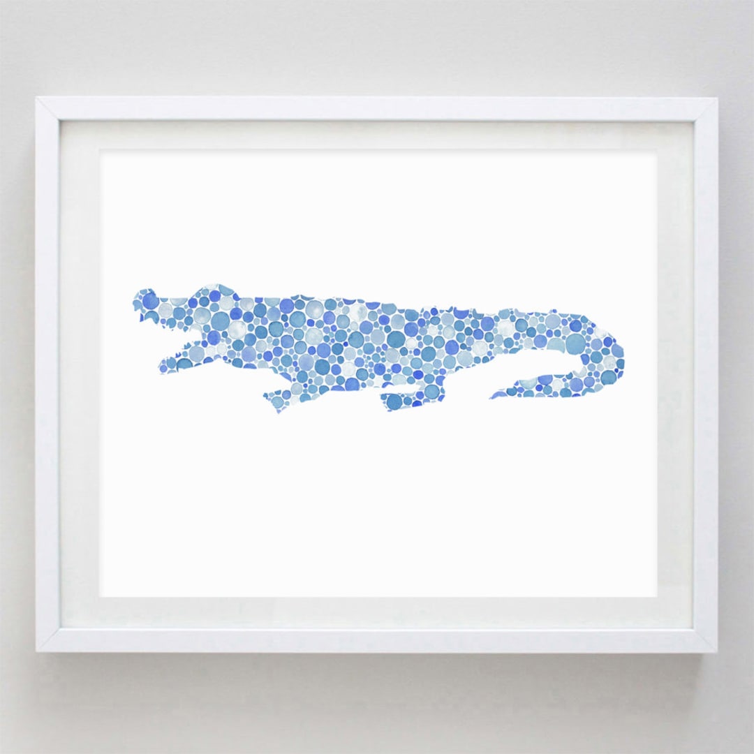 Alligator Watercolor Print - Alligator Nursery - Safari Animal Kids ...
