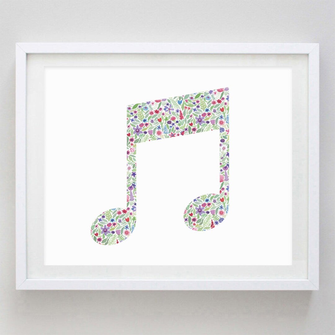 Music Note Watercolor Art Print - Music Gift - Musician Artwork - Music ...