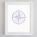 Compass Art Print Custom Compass Artwork Compass Painting - Etsy
