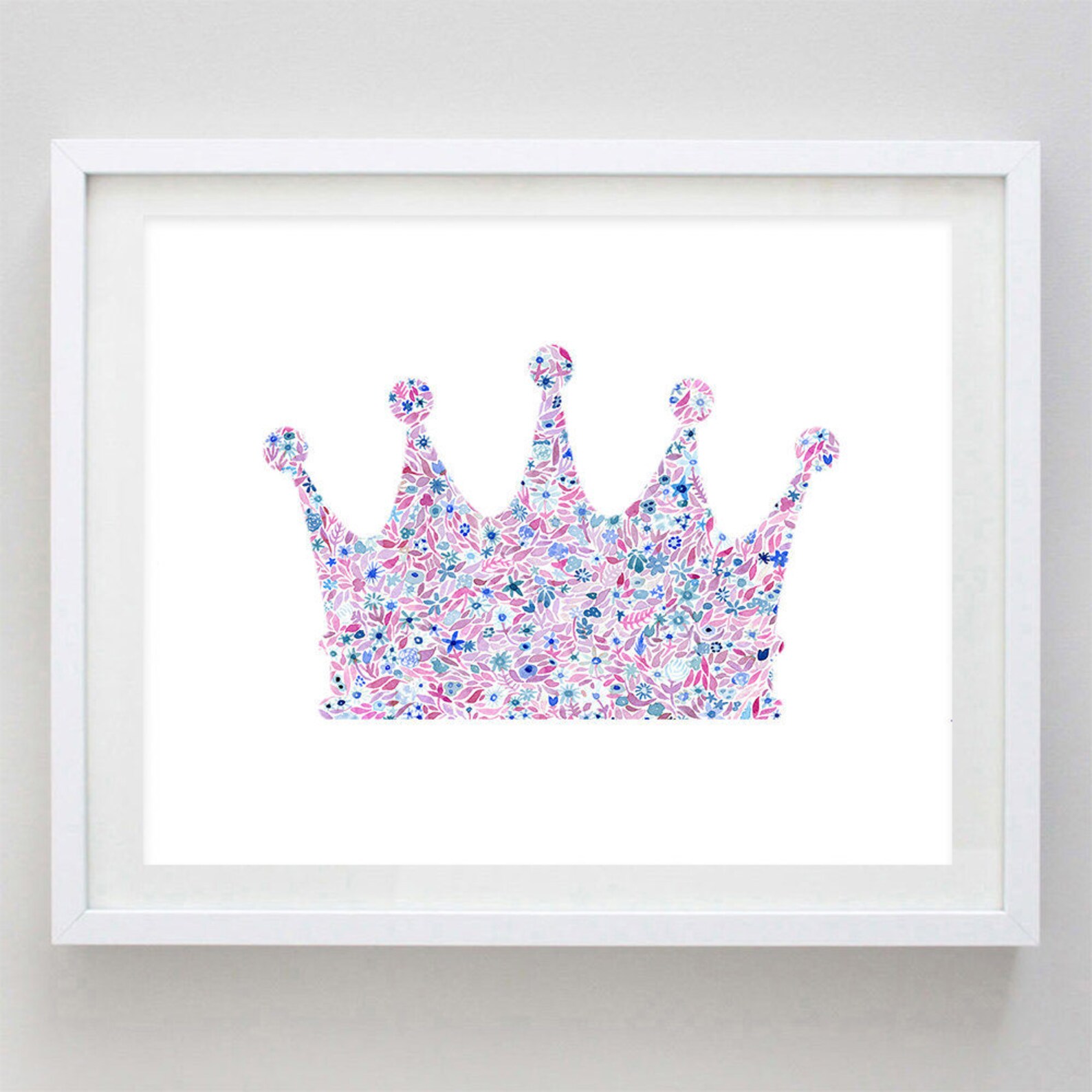 Crown Art Print Custom Crown Artwork Crown Painting - Etsy