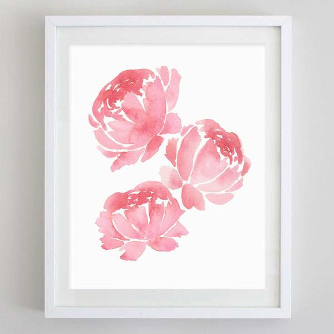 Pink Roses Watercolor Art Print Rose Art Rose Watercolor - Etsy