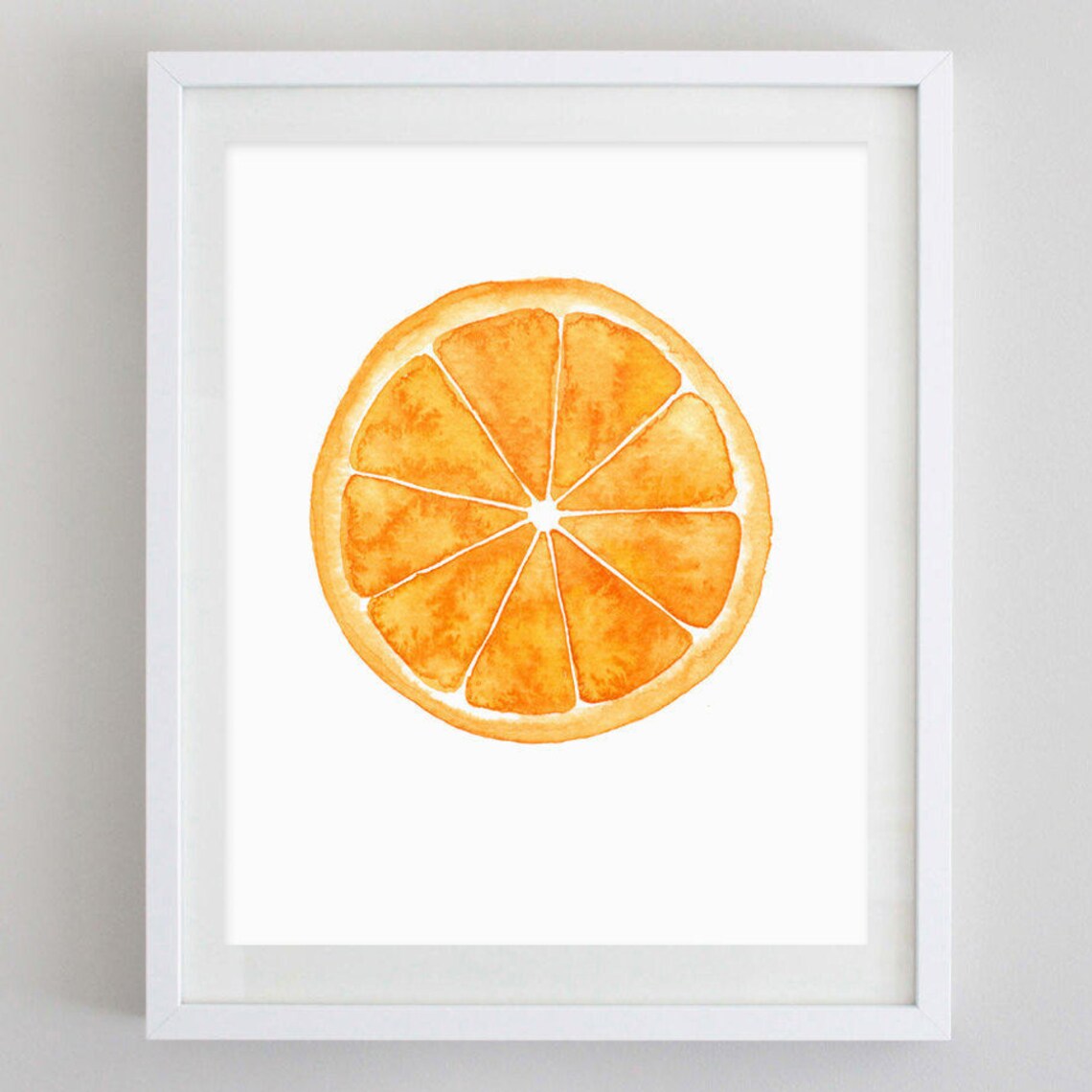 Orange Watercolor Art Print | Etsy