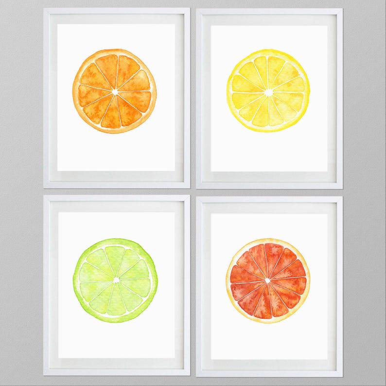 Orange Watercolor Art Print - Etsy