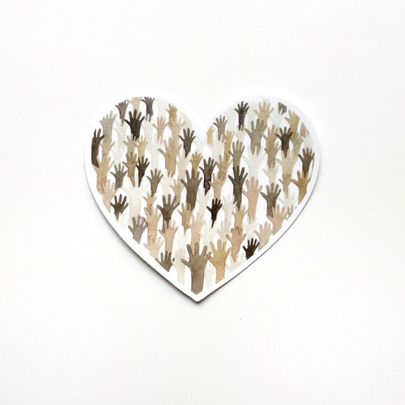 Diversity Heart Sticker Teacher Sticker Teacher Gift - Etsy