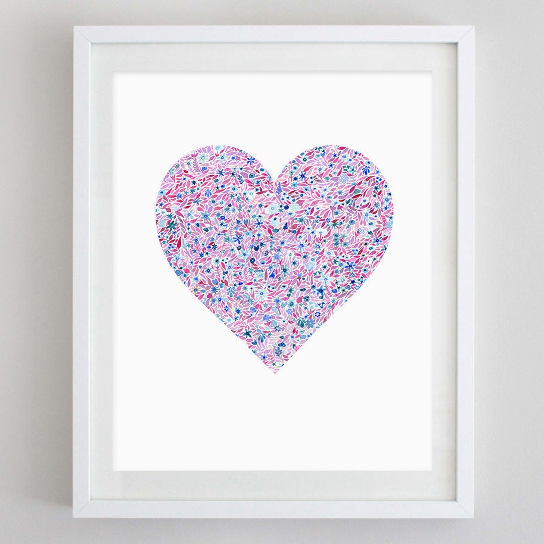 Heart Art Print - Custom Heart Artwork - Heart Painting - Heart ...