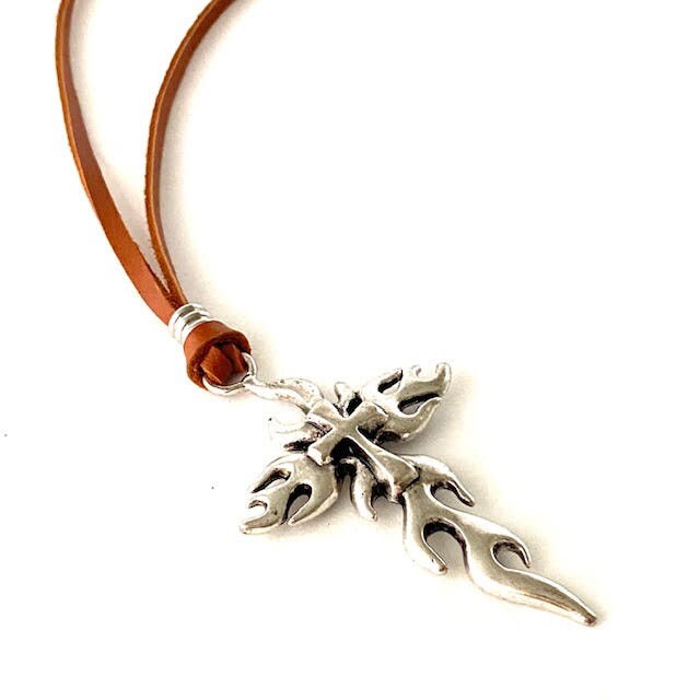 Flaming Cross- Earth - Etsy