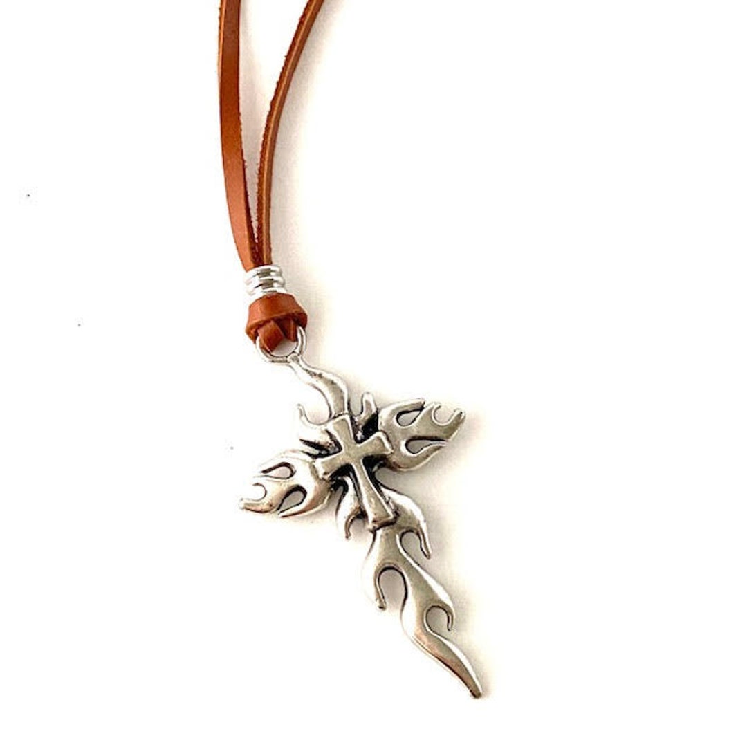 Flaming Cross- Earth - Etsy