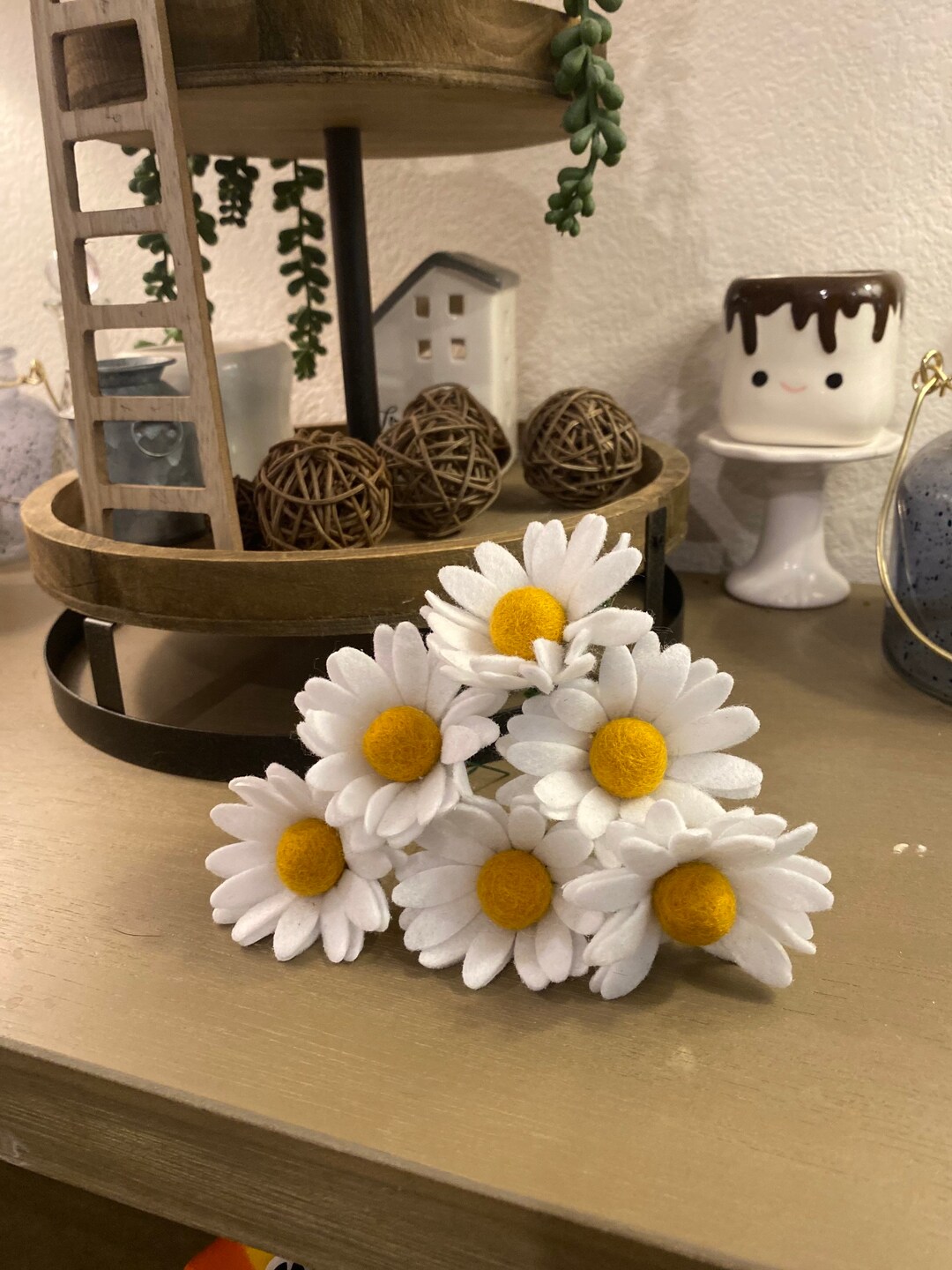 Tiered Tray Daisies /daisy Spring Decor/tiered Tray Decor/farmhouse ...