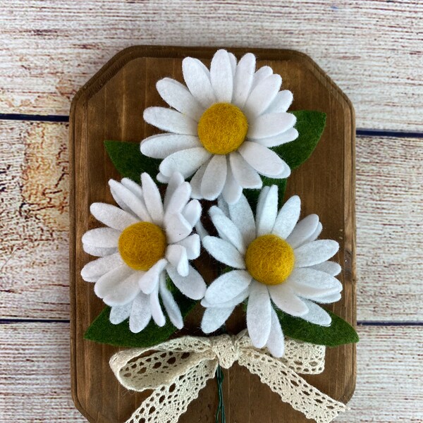 Felt Flower Plaque - Etsy