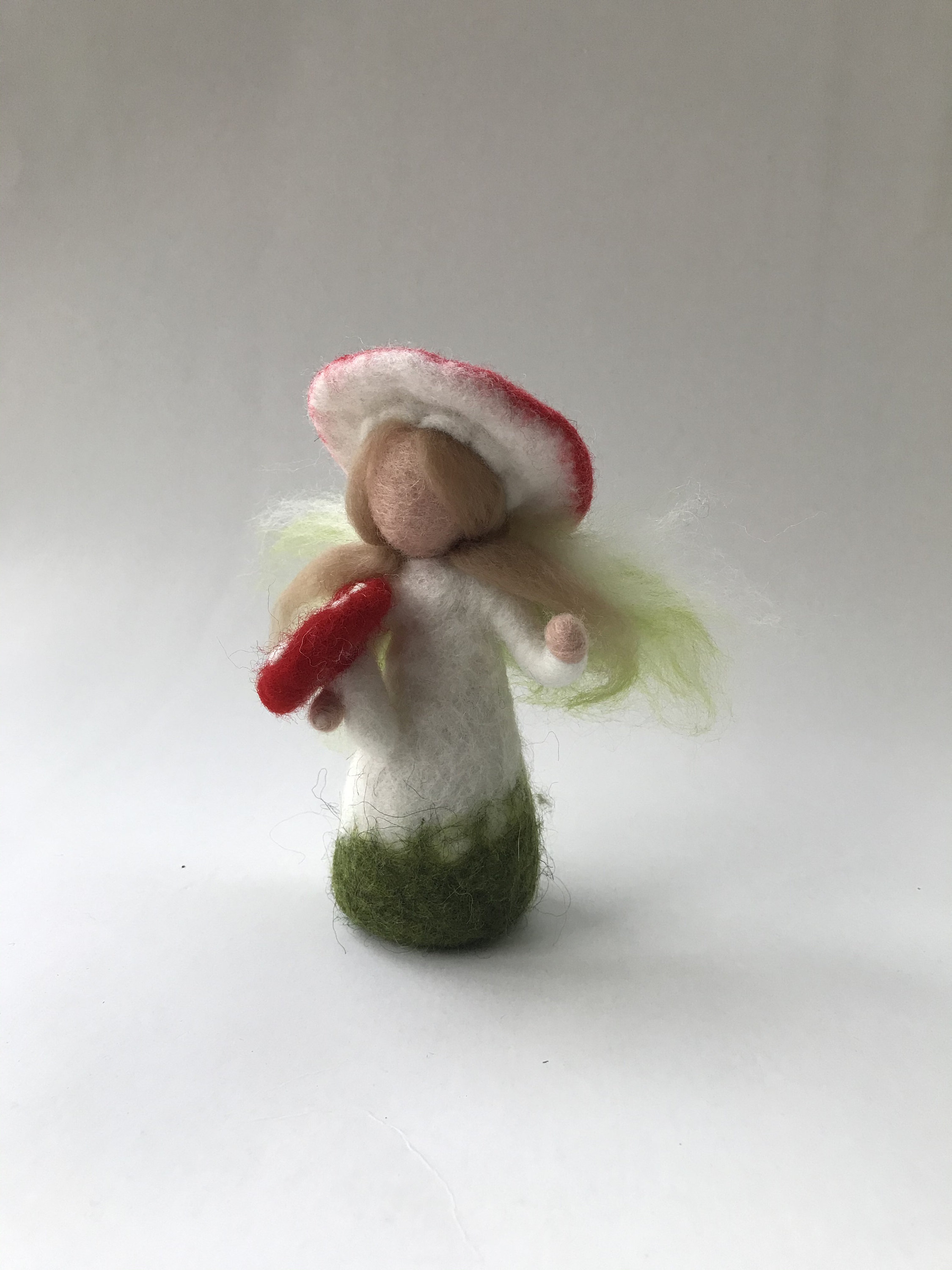 Toadstool-Flower fairyWet felted. Waldorf. Felted.flower | Etsy