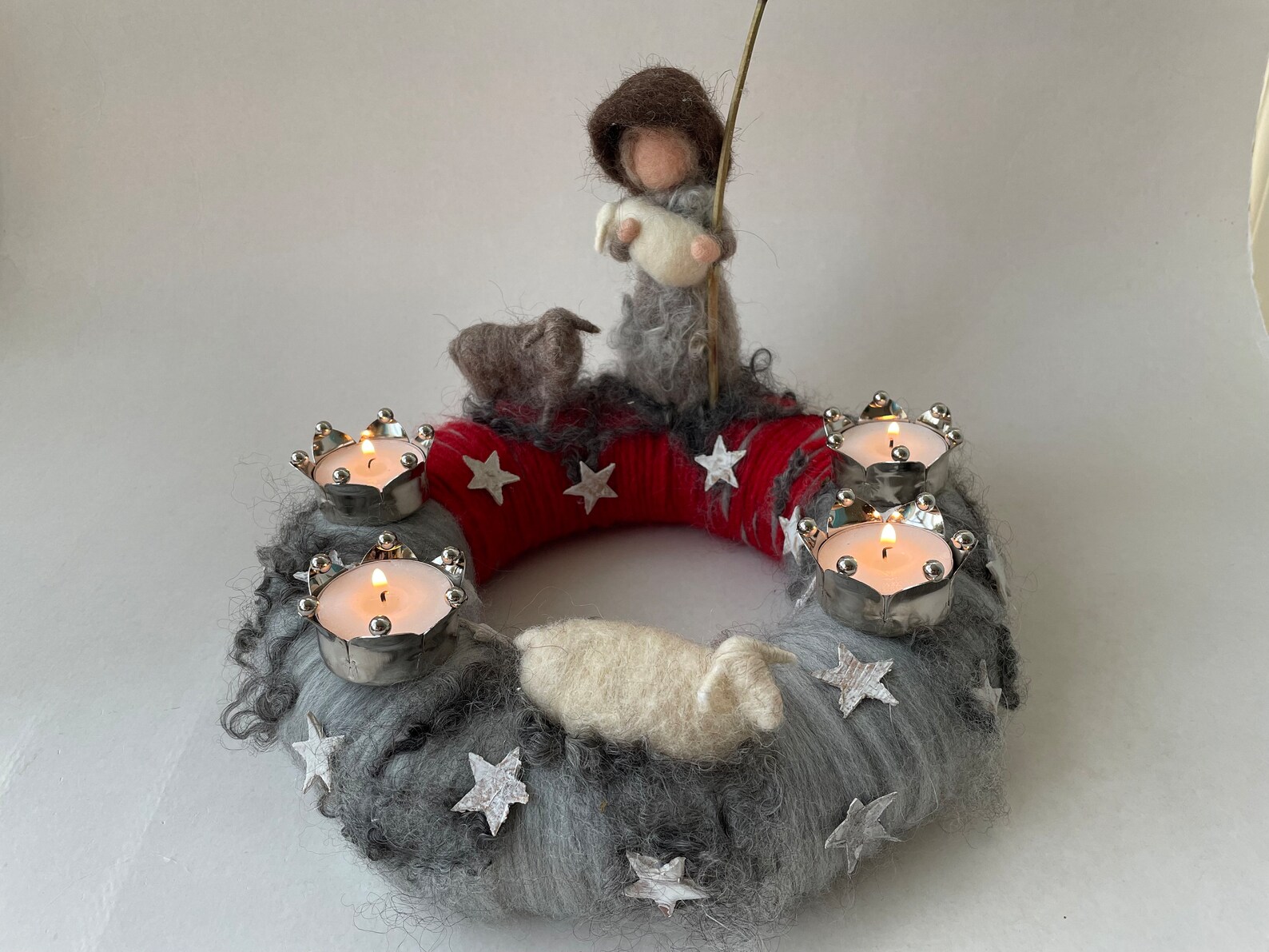 Traditional German Advent Wreath - Count Sundays before Christmas