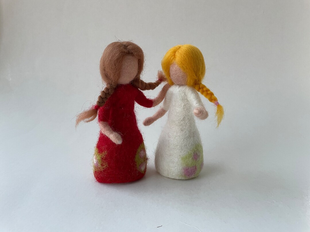 Snow-white and Rose-red,fairy Tale .grimm.doll,story,felted. Waldorf ...