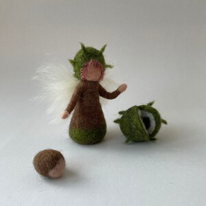 Chestnut Fairy.naturetable.felted. Wet Felted. Waldorf-art.flower Child ...