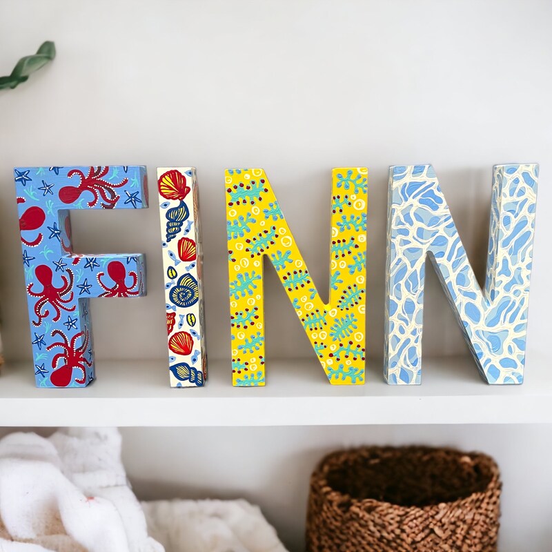 Painted Initials - Etsy