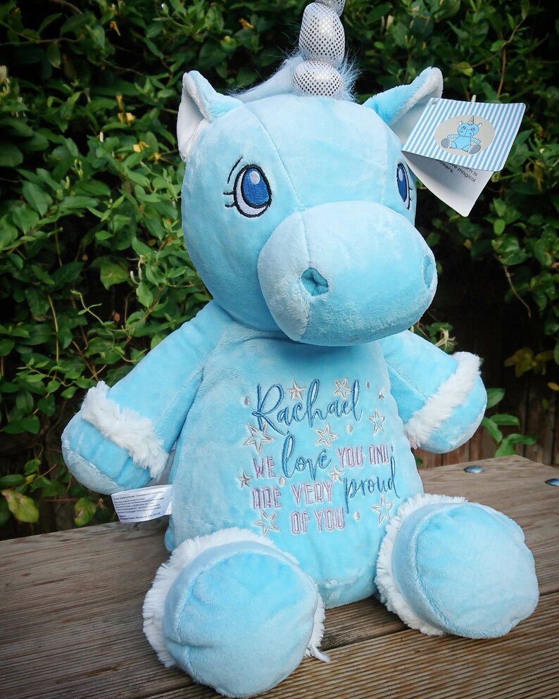 Unicorn Teddy with personalised embroidery | Etsy