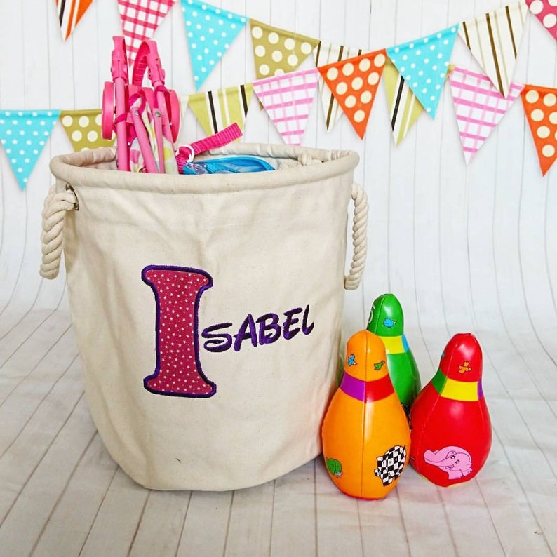 Personalised Canvas Storage Bag - Etsy