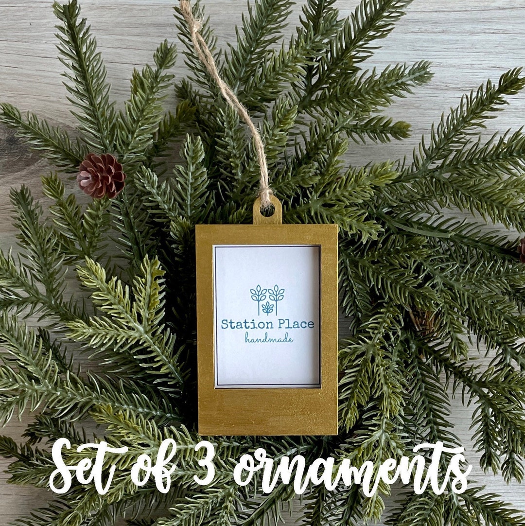 Set of 3 Mini Frame Ornaments - Etsy