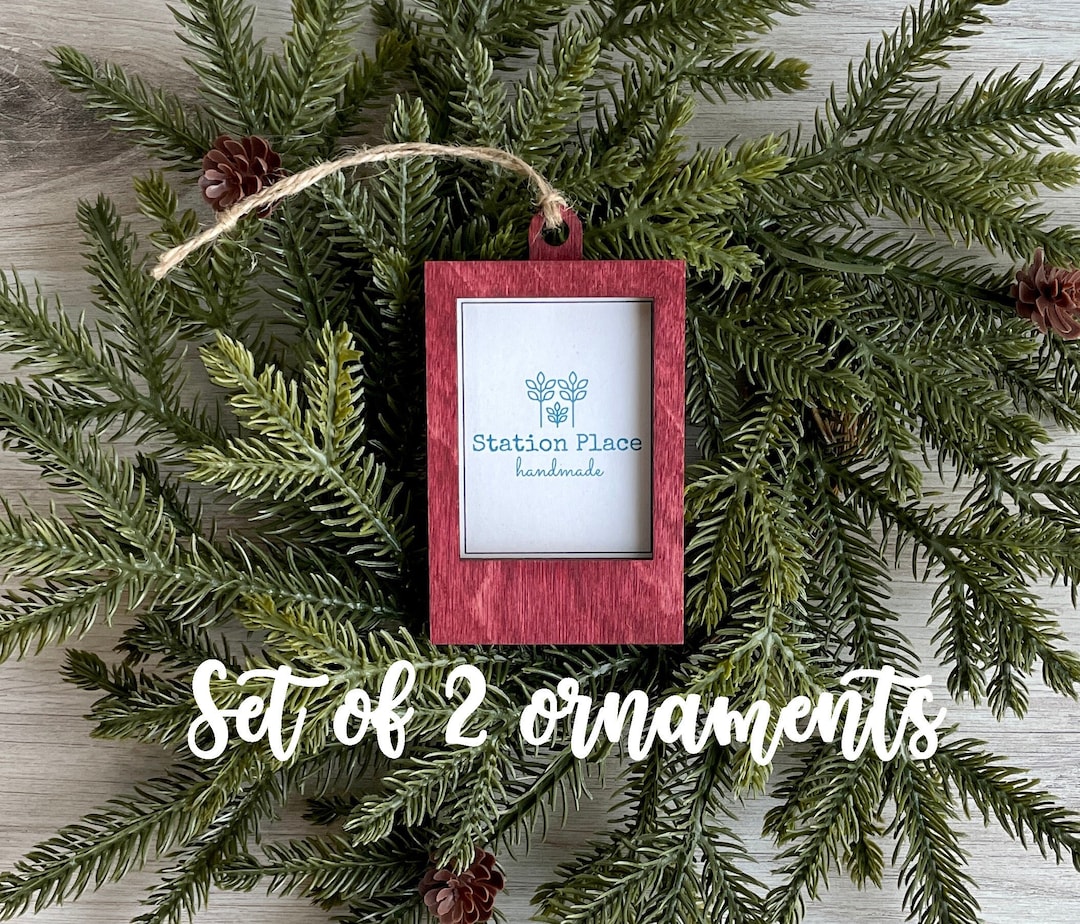 Set of 2 Mini Frame Ornaments - Etsy