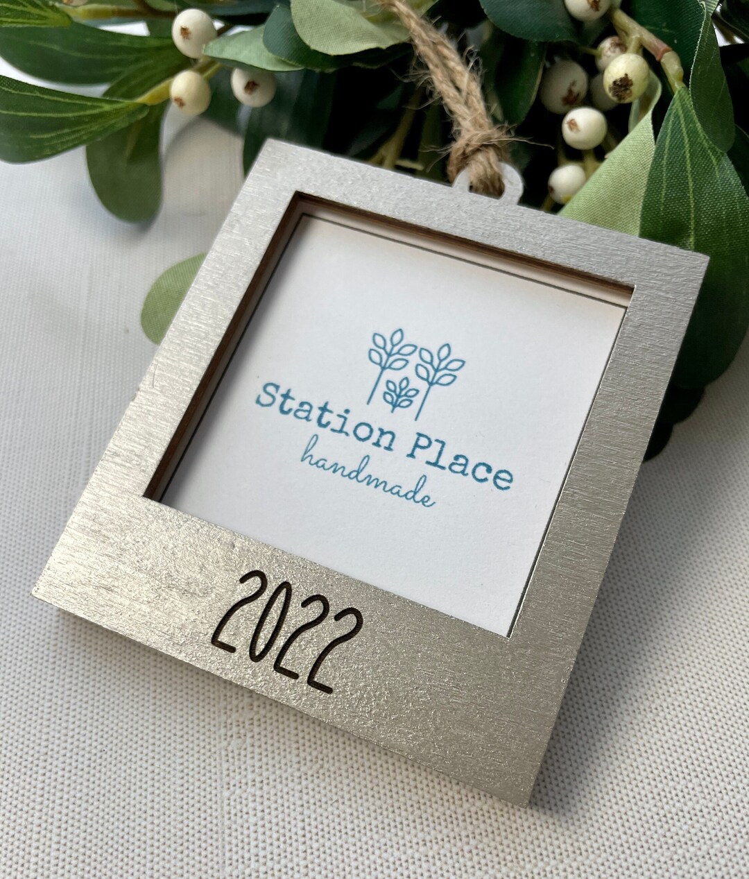 Engraved Square Frame Ornament - Etsy