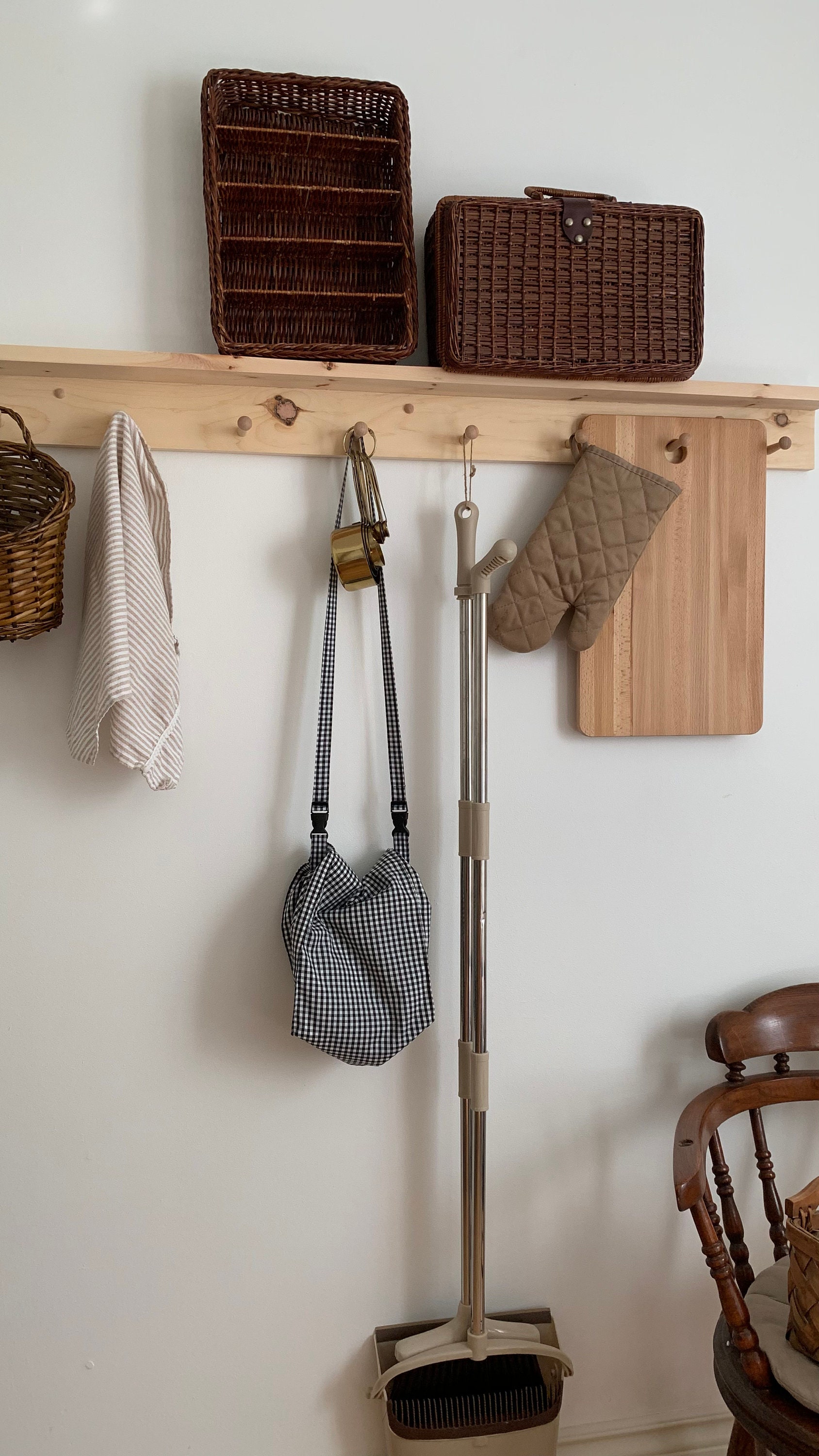 Handmade Pine Shaker Peg Rail With Shelf / 48 Inches - Etsy
