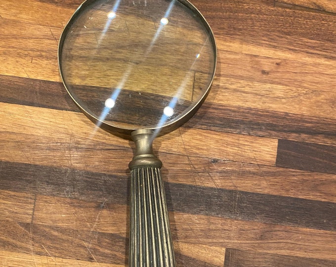Vintage Silver Plated Magnifying Glass, Magnifying Glass, Art Deco ...