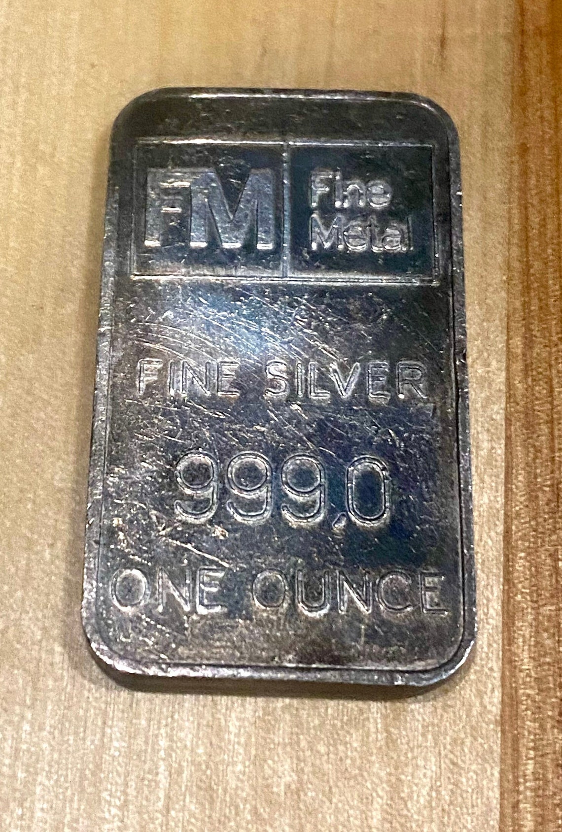 1980's FN Fine Metal Fine Silver Vintage 1 Oz 999 Silver Bar - Etsy