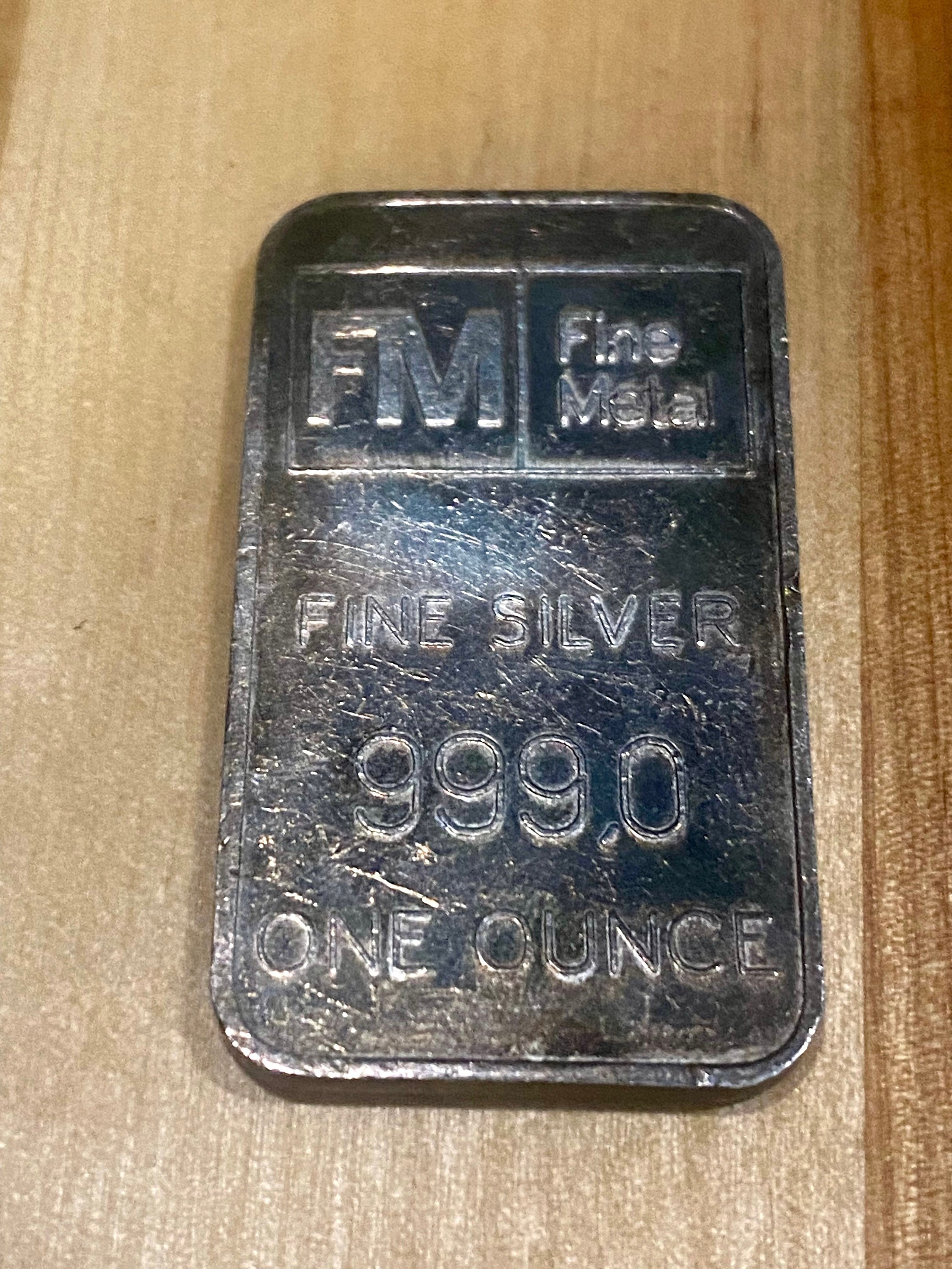 1980's FN Fine Metal Fine Silver Vintage 1 Oz 999 Silver Bar - Etsy
