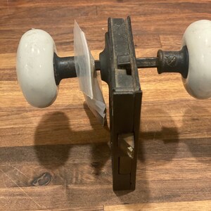 Antique Porcelain Door Knob, Door Handle, Lock Hardware, Surface Mount, Victorian, Vintage ...