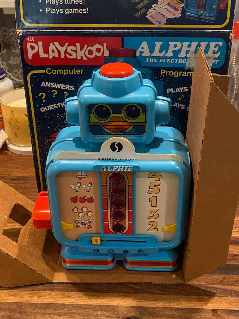 Vintage, Playskool alphie 1978 Electronic Robot for Early Learning ...