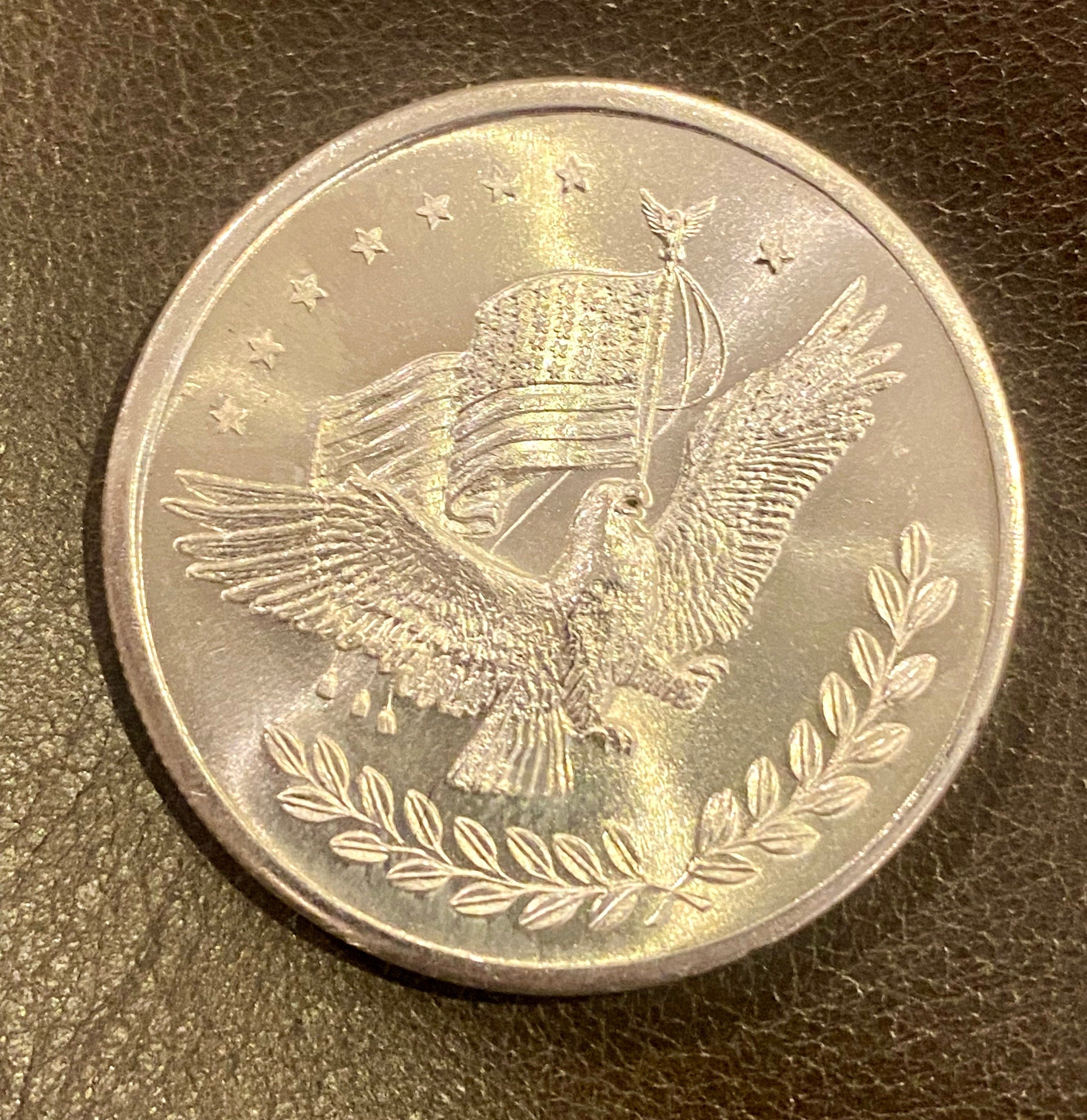 Vintage 1980s Silver Trade Unit: 1 Troy Oz .999 Fine Silver Eagle Round ...