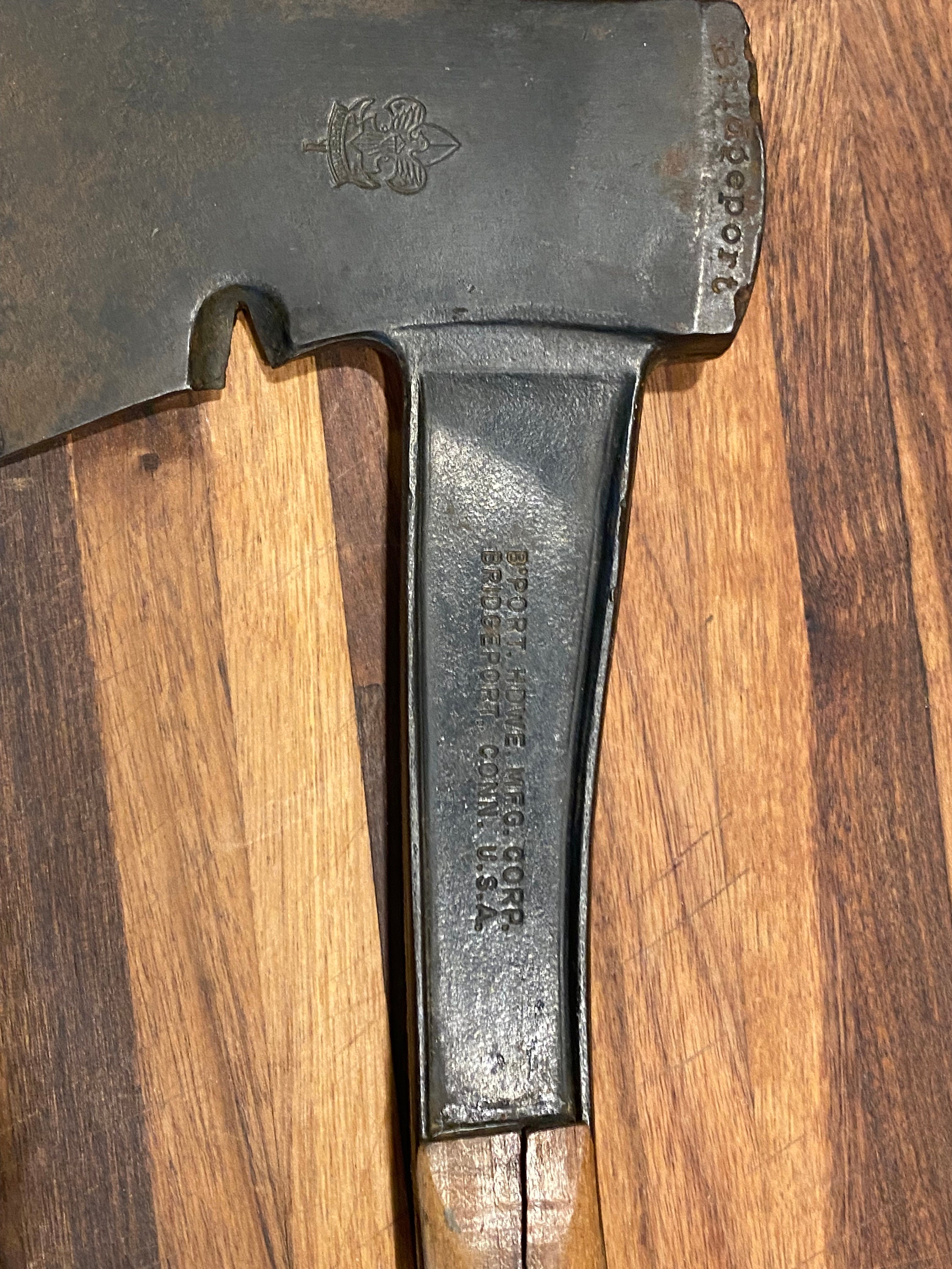 Vintage 1950s US Bridgeport Boy Scout Scouts Camping Hatchet Axe ...