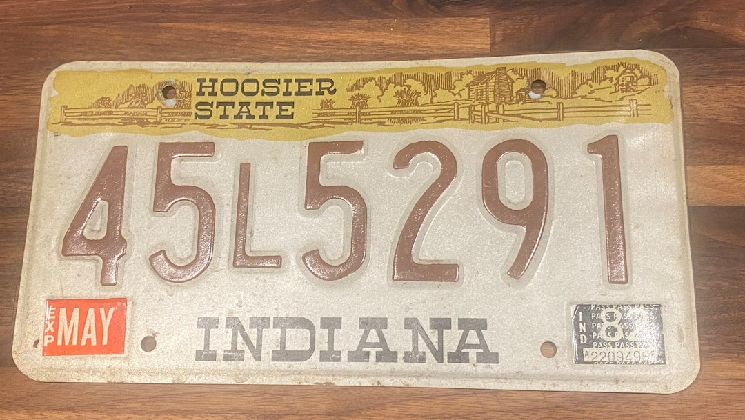 Vintage Authentic Indiana hoosier State 1982 Expired License Plate ...