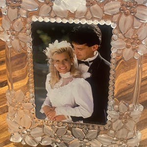 Vintage MIKASA Floral Bouque 5x7 Inch Crystal Photo Frame. Wedding ...