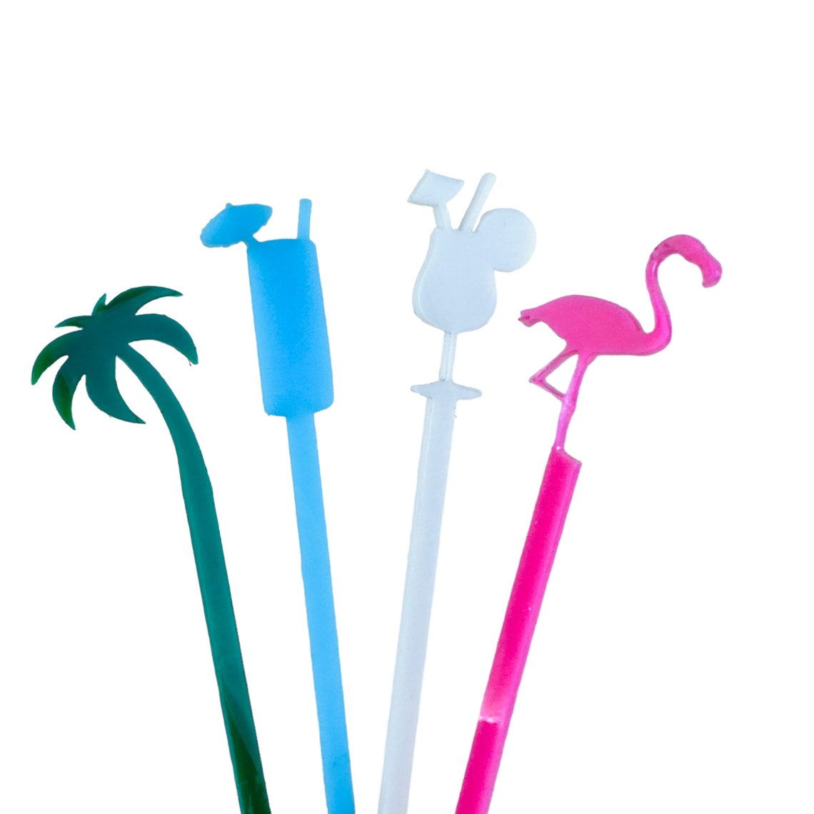 Cocktail Swizzle Sticks 6" Drink Stirrer Cocktail Stirrer S/4 Barware ...