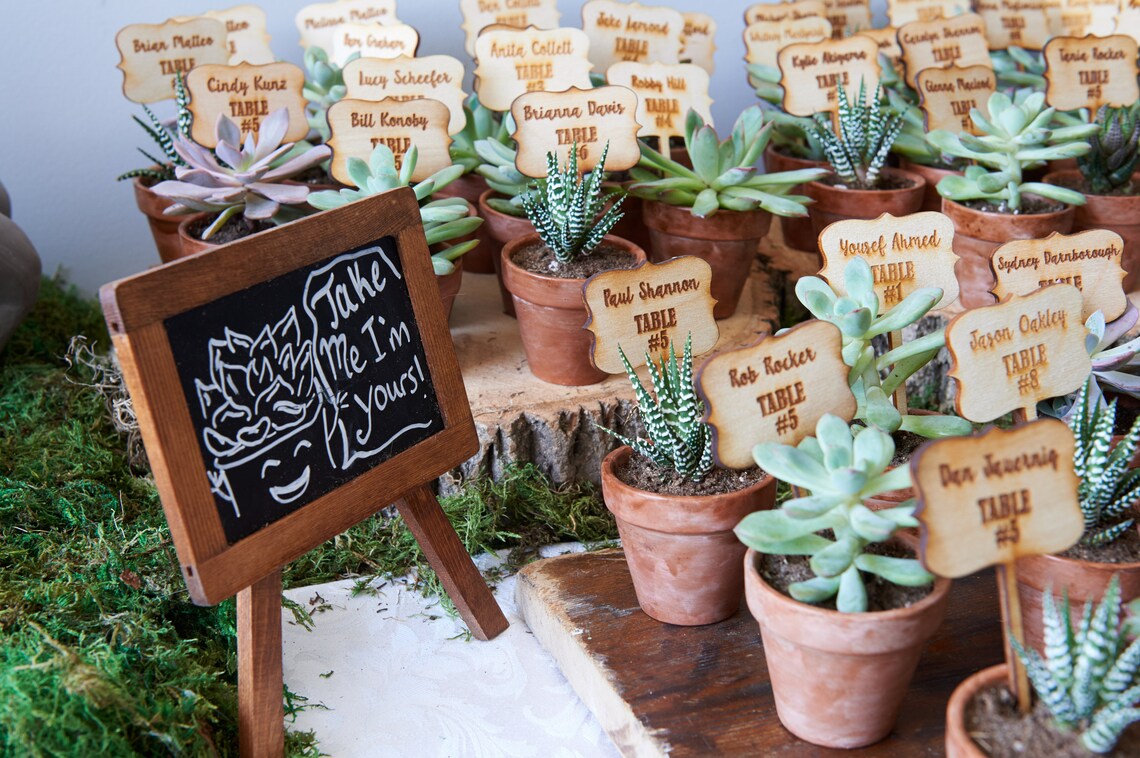 Custom Wood Wedding Table Place Markers Seat Assignment Minimum of 10 ...