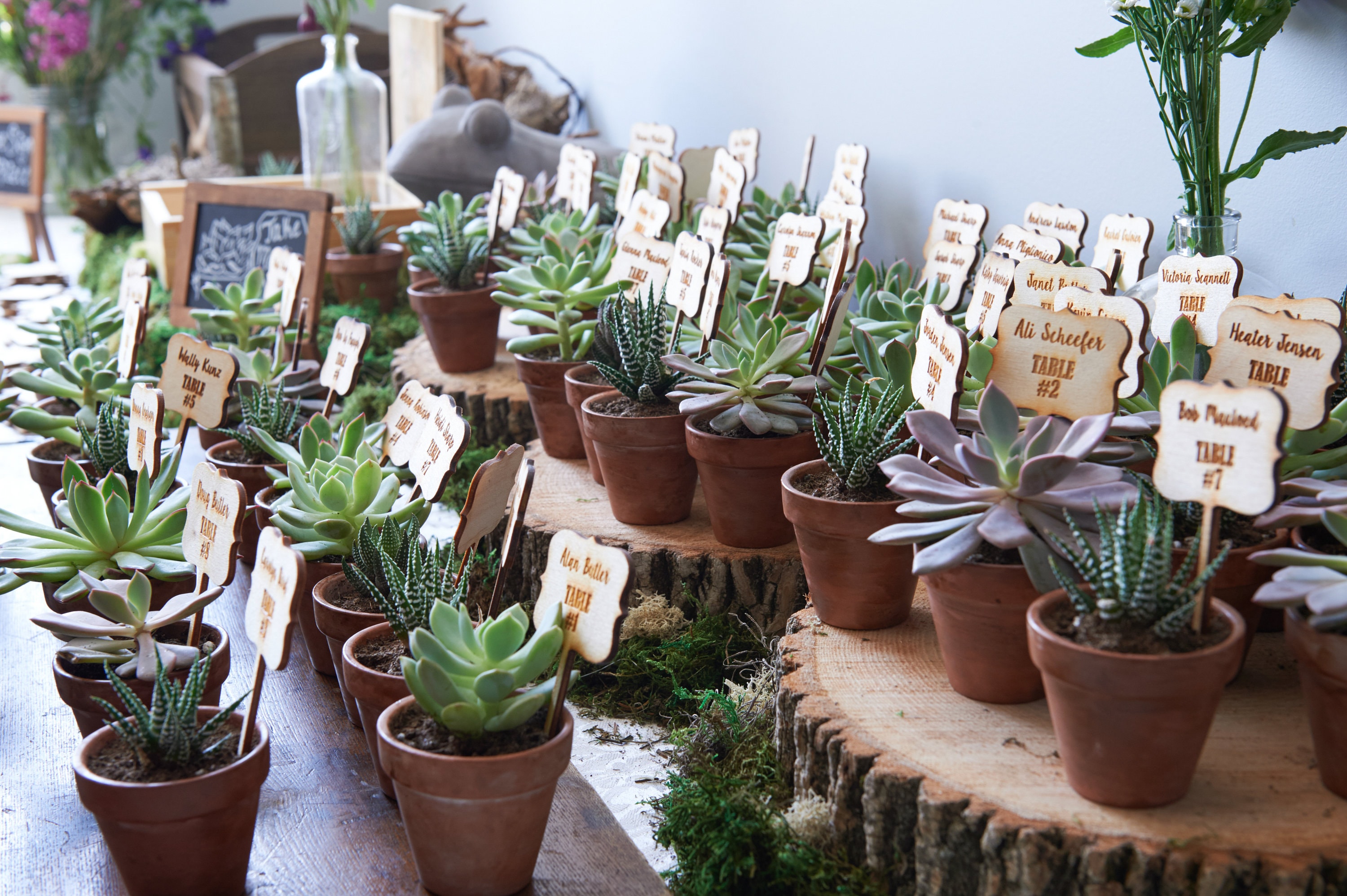 Custom Wood Wedding Table Place Markers Seat Assignment Minimum of 10 ...