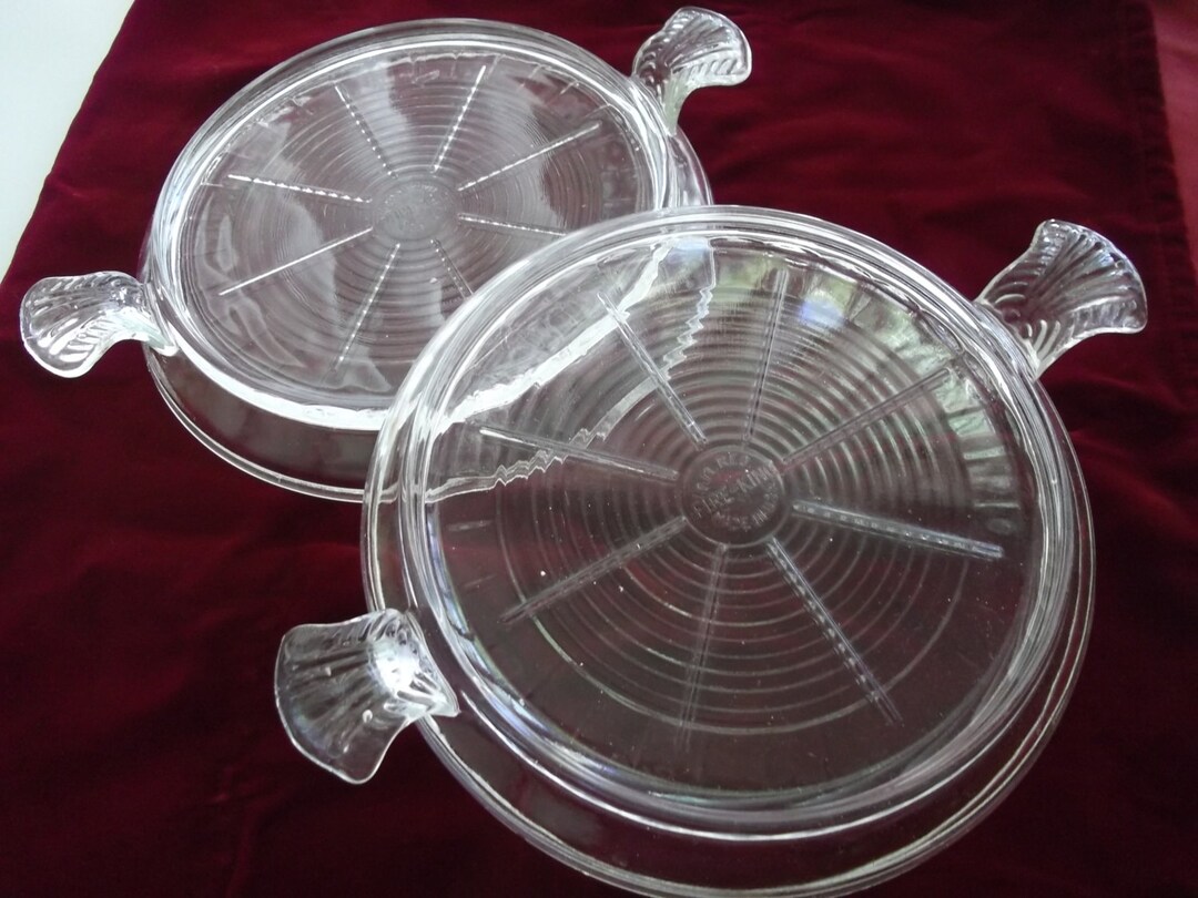 Pair of Fire King Glass Trivets Casserole Stands - Etsy