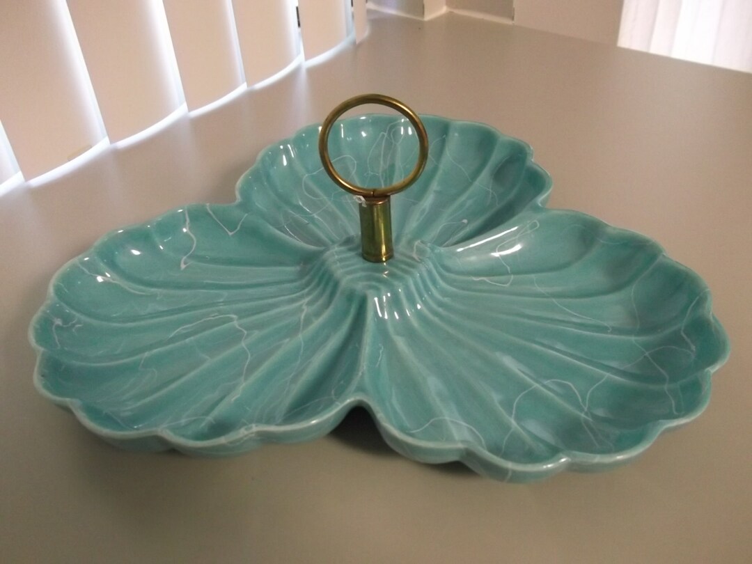 Retro Mid Century Triple Shell Relish Tray - Etsy