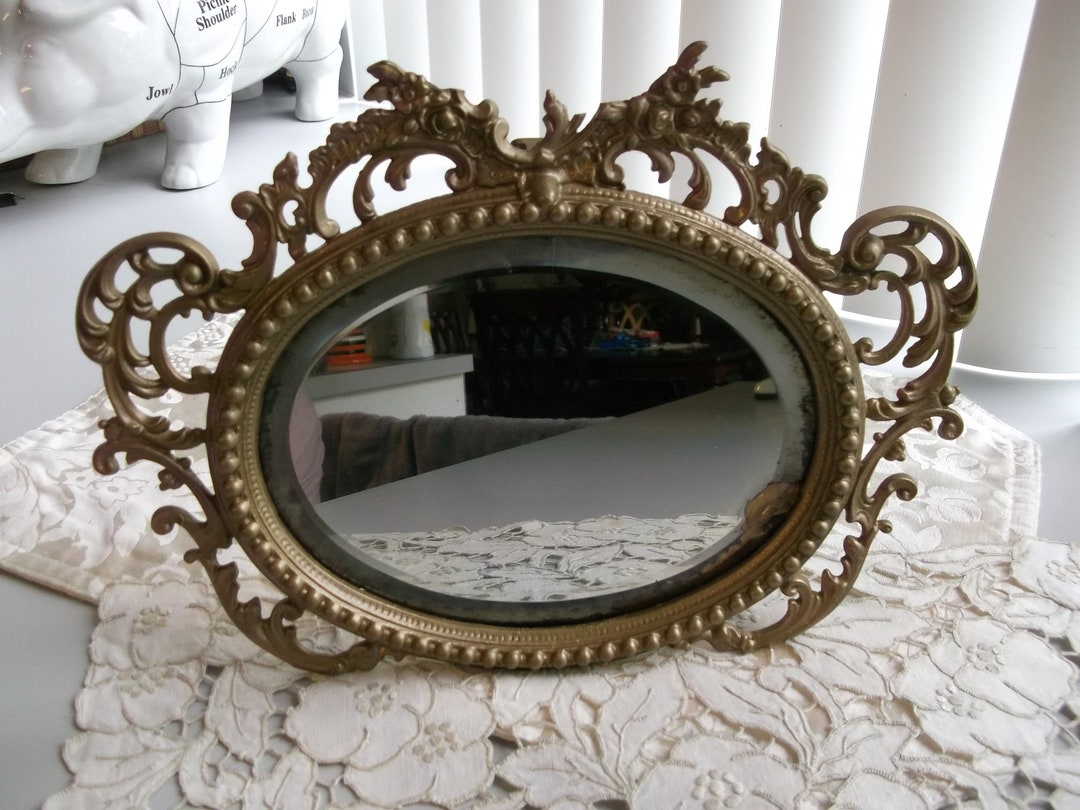 Rococo Style Oval Mirror With Cast Metal Frame - Etsy