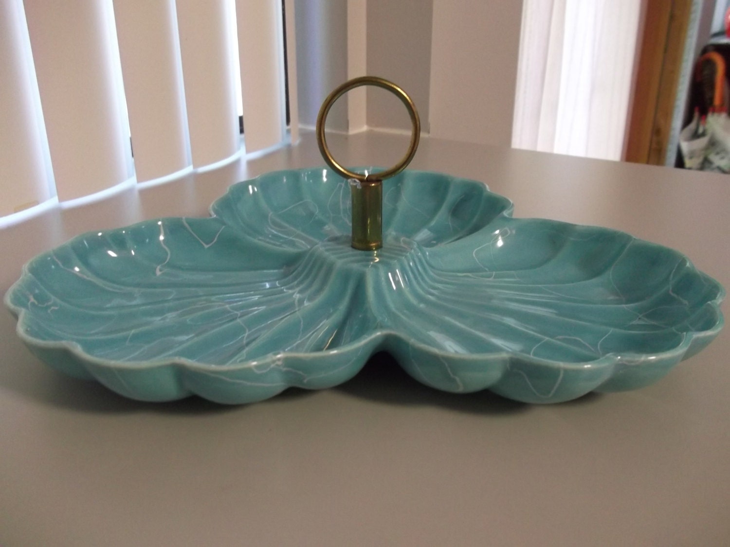 Retro Mid Century Triple Shell Relish Tray - Etsy