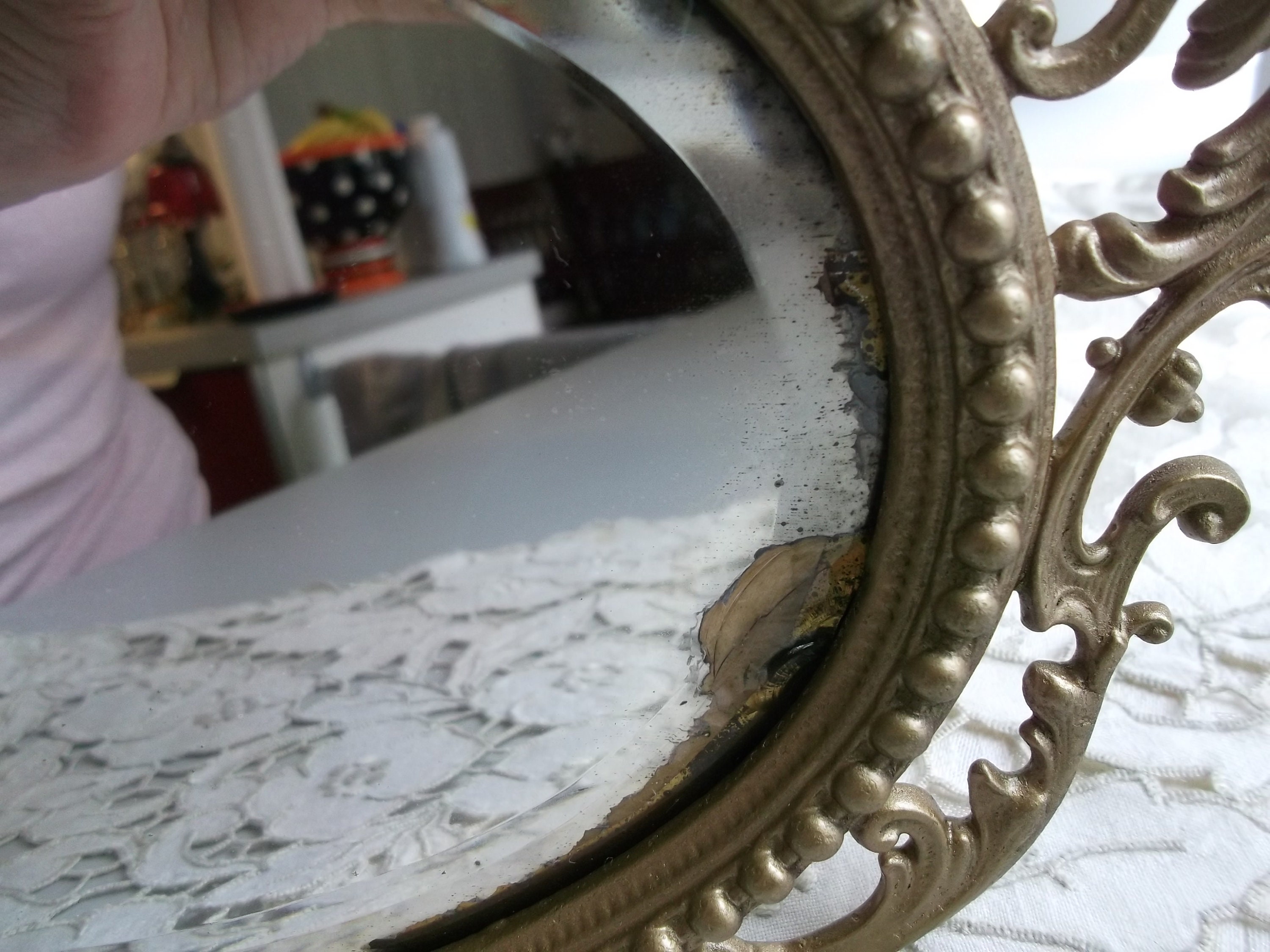 Rococo Style Oval Mirror With Cast Metal Frame - Etsy