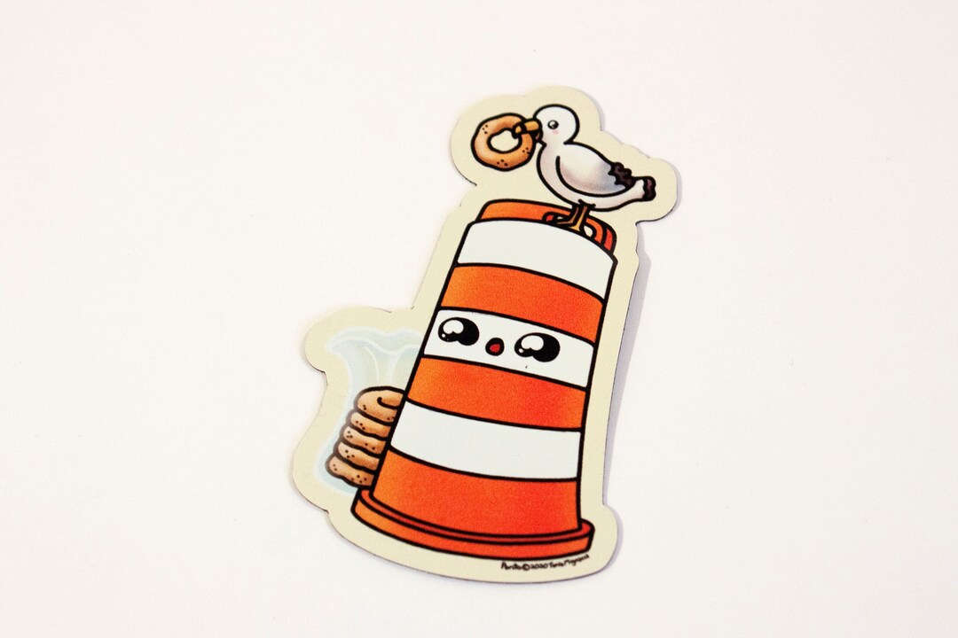 Fridge Magnet Ponto Kawaii Traffic Cone Bagel Seagull Montreal - Etsy