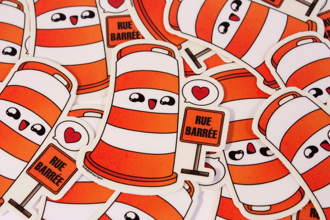 Sticker Vinyl Ponto Kawaii Traffic Cone Montreal - Etsy