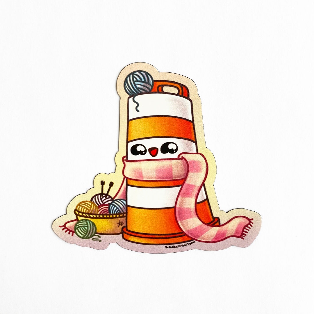 Fridge Magnet Cozy Knitting Ponto Kawaii Traffic Cone Montreal - Etsy