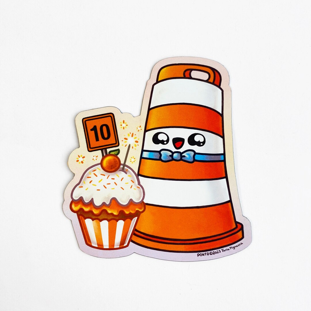 Fridge Magnet Ponto Kawaii Traffic Cone Montreal 10th Anniversary ...