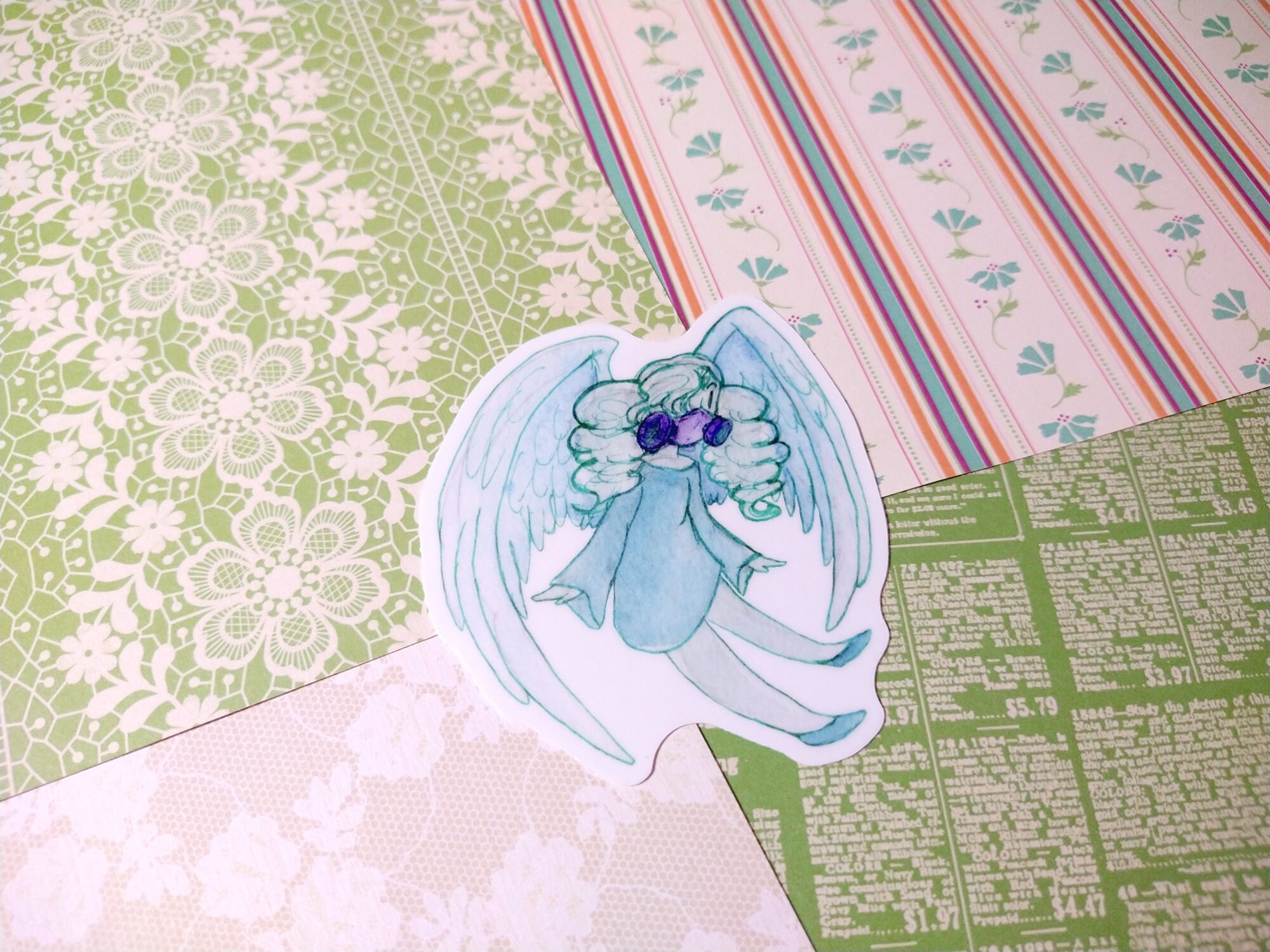 3" Gas Mask Angel Vinyl Sticker - Etsy