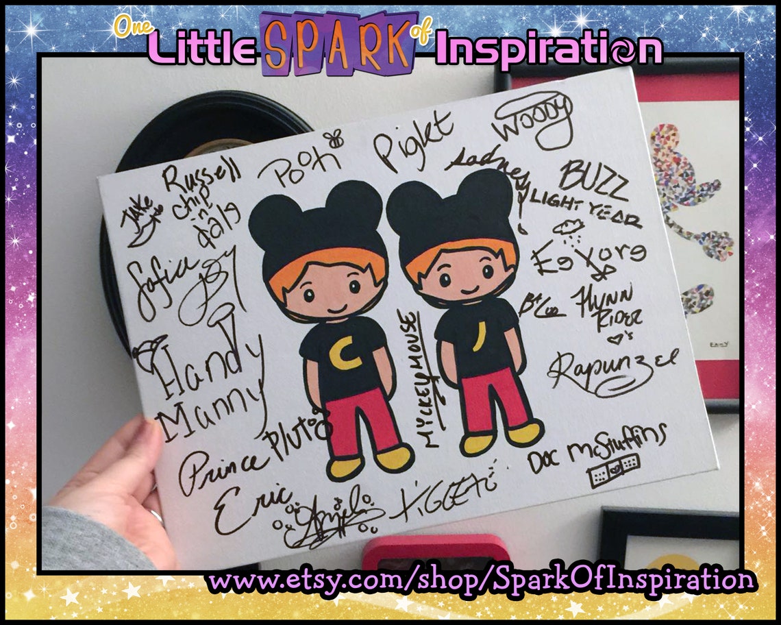 CUSTOM CHARACTER Autograph Canvas Panel Cuties Collection | Etsy